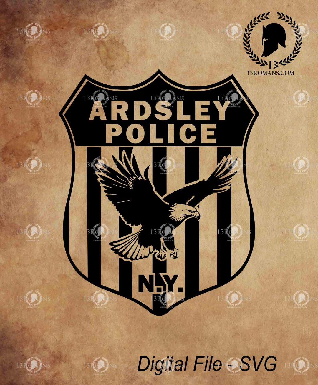 Ardsley Police New York I Digital, Laser, Silhouette, Cricut, Digital ...