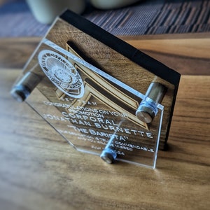 Commemorative Acrylic Engraved Wood Plaque | Promotional Gift | Police ...
