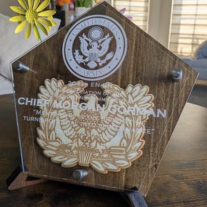 Commemorative Acrylic Engraved Wood Plaque | Promotional Gift | Police ...