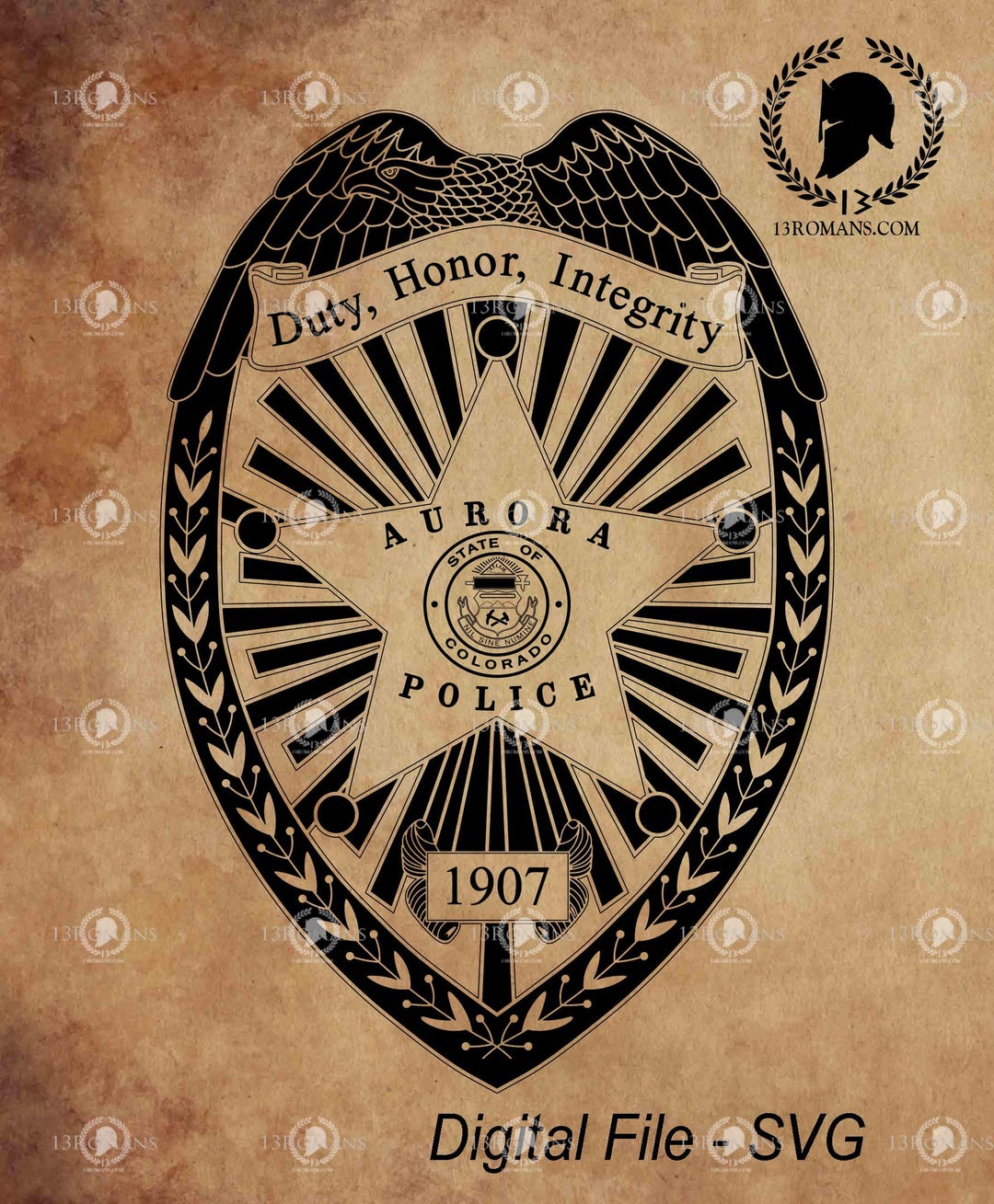 Aurora Police Colorado I Digital, Laser, Silhouette, Cricut, Digital ...