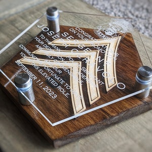 Commemorative Acrylic Engraved Wood Plaque | Promotional Gift | Police ...