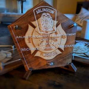 Commemorative Acrylic Engraved Wood Plaque | Promotional Gift | Police ...