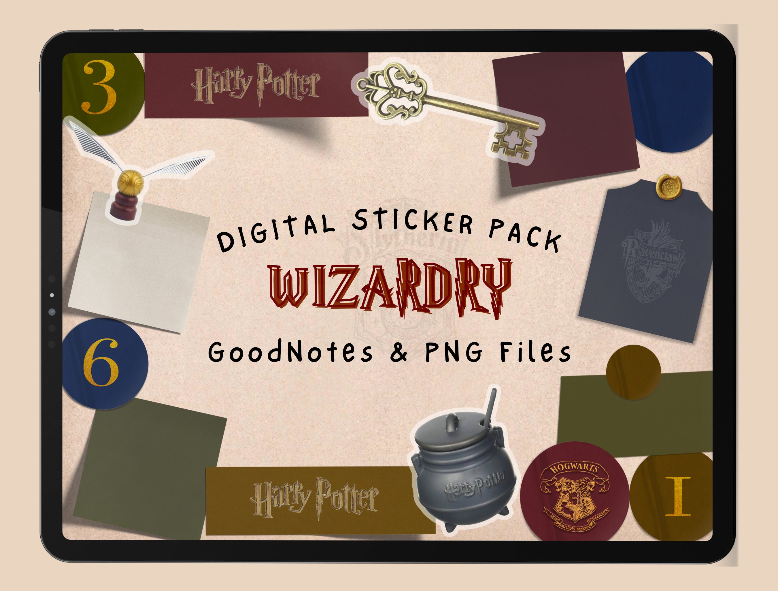 Wizardry Digital Stickers, HP Theme, Wizarding World, Hogwarts School ...