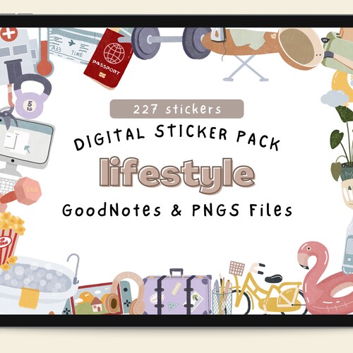 Everyday Life Stickers Daily Icons Stickers Goodnotes - Etsy