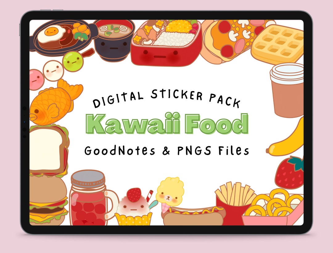 Kawaii Food Digital Stickers Goodnotes Stickers Precropped PNG ...
