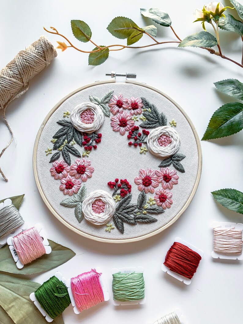 PDF Pattern Flower 022 Beginner Embroidery Embroidery - Etsy