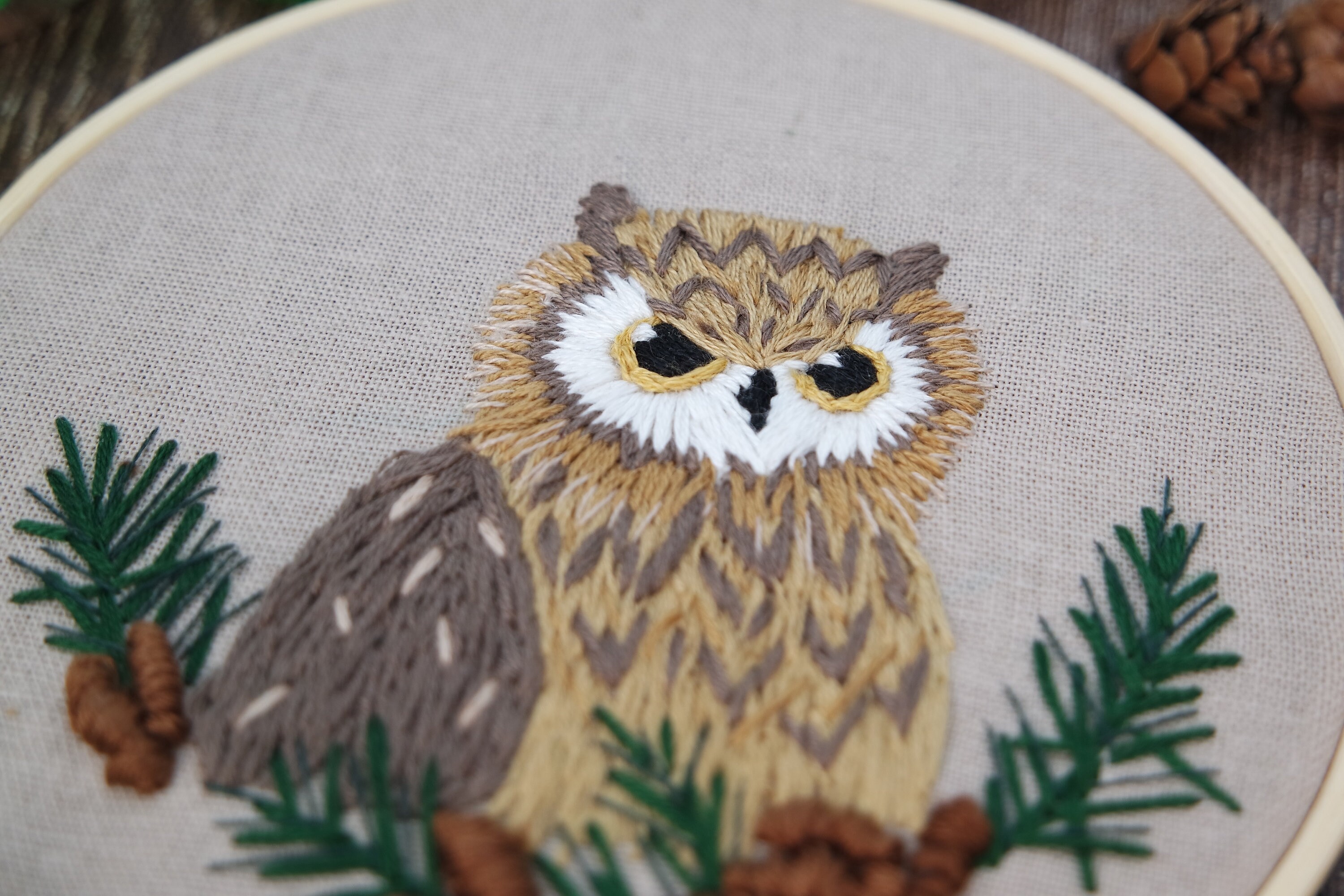 PDF Pattern Owl Step by Beginner Embroidery Embroidery - Etsy