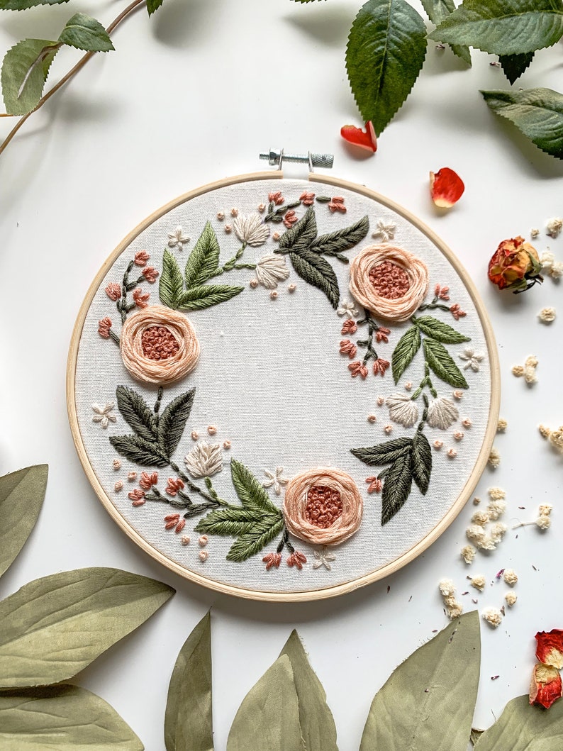 Embroidery PDF Pattern - Floral Embroidery 015 - Beginner Embroidery ...