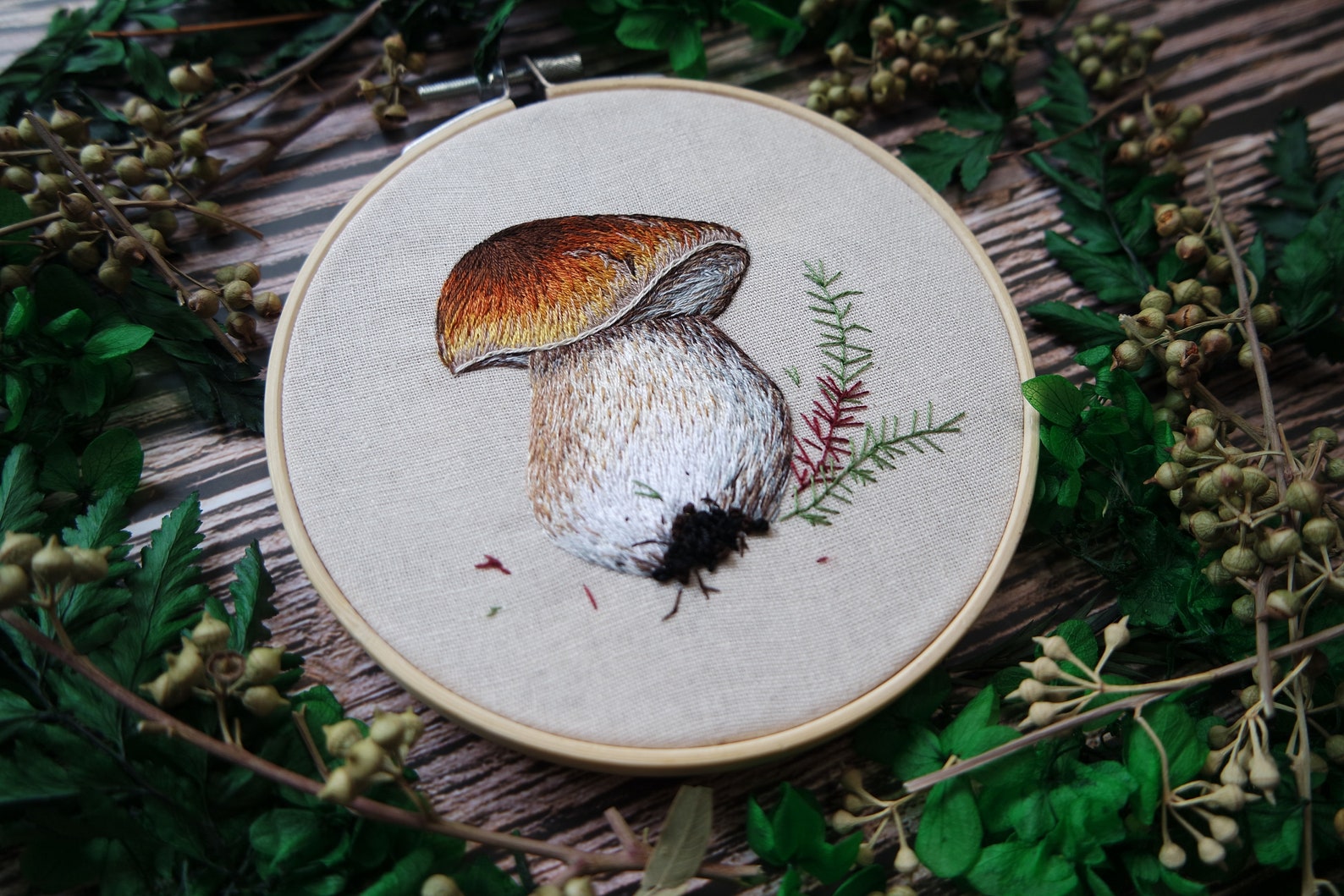 PDF Pattern Brown Mushroom Beginner Embroidery - Etsy