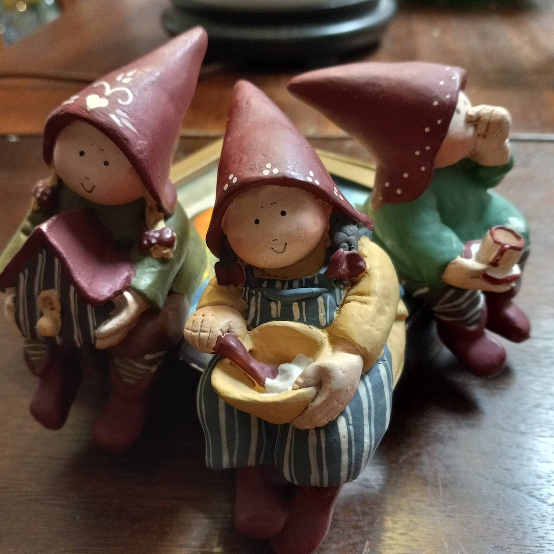 Annekobouke Gnomy's Diaries Figurines Shelf Seaters Ornaments Set of 3 ...