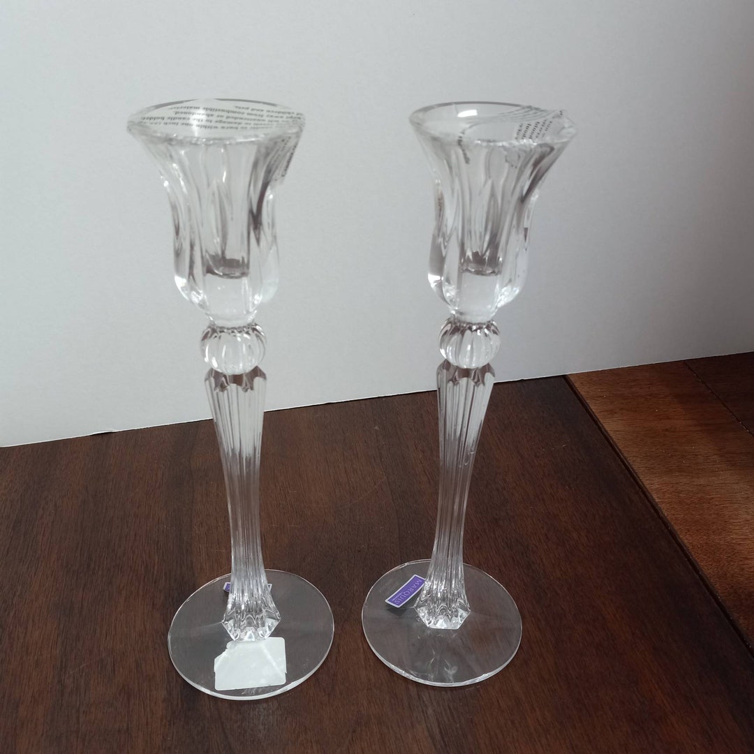 Waterford Crystal Sheridan Candleholders Signed Made in Germany 10" Set ...