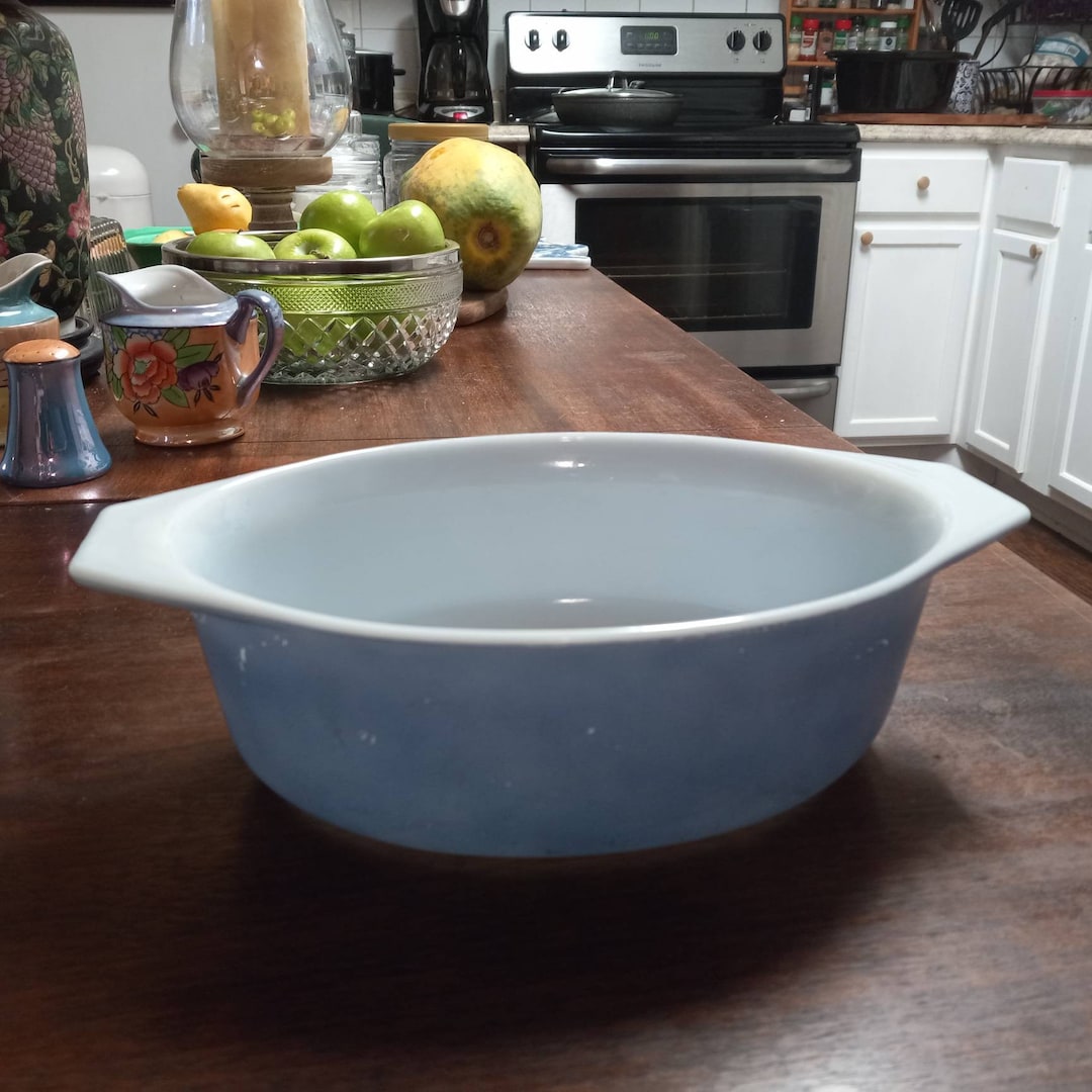 Vintage Pyrex Oval Casserole Dish Blue Lilac No 043 1.5 QT - Etsy