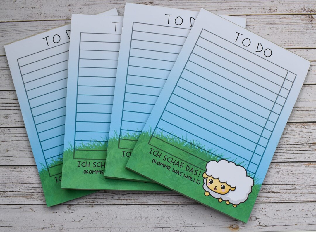 To-do Block Notepad Sheep Wool Cute - Etsy UK