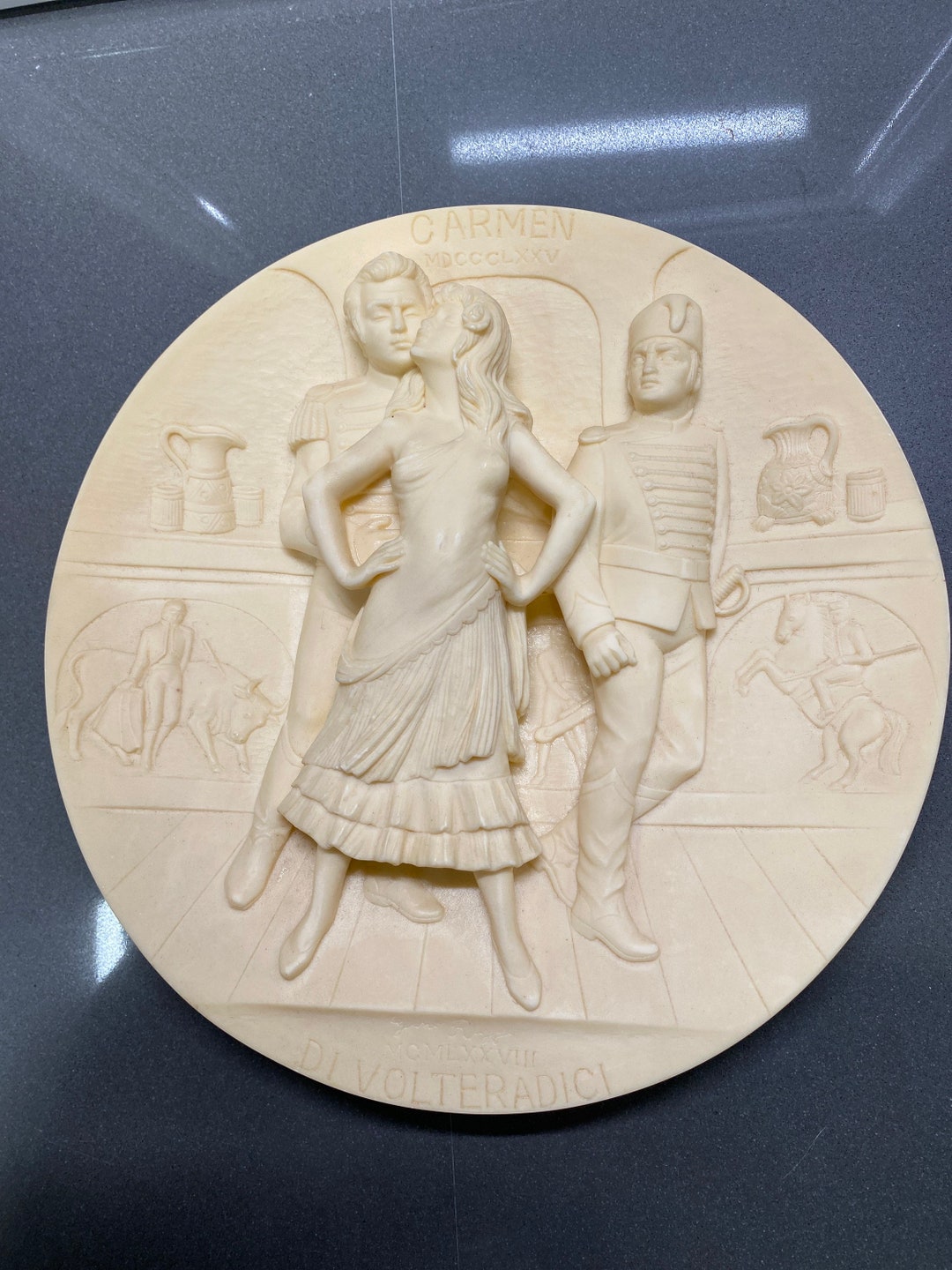 Studio Dante Grand Opera Carmen Ivory Alabaster Plate - Etsy