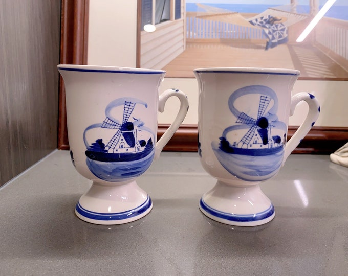 Windmill Coffee Mugs by Churchill England With Delft Blue Inspired ...