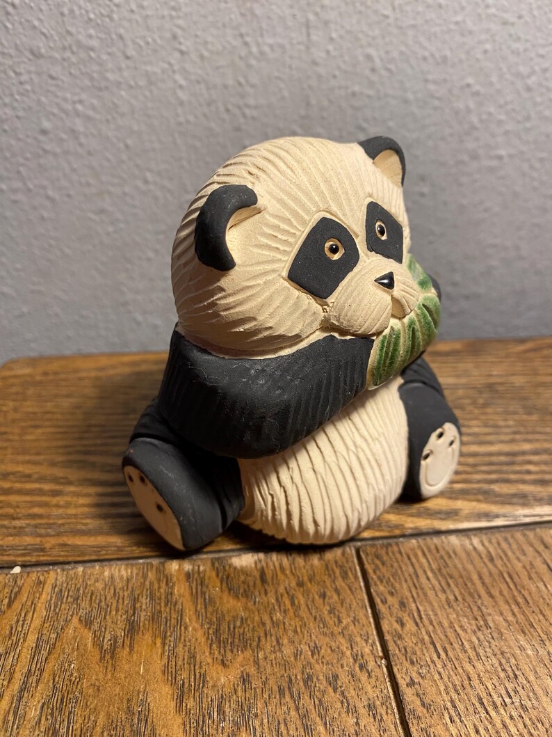 Vintage Artesania Rinconada Panda Figurine Hand Made in Uruguay - Etsy