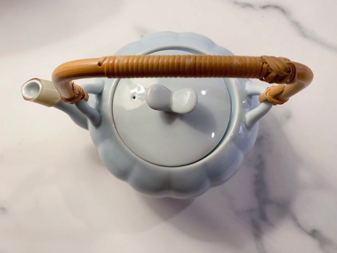 Elegant Porcelain Light Blue Teapot - Etsy