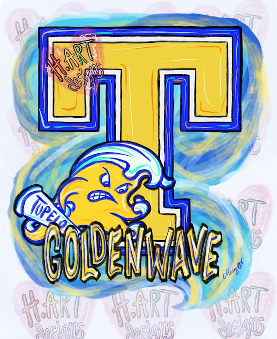 Tupelo Golden Wave Letterman - Etsy