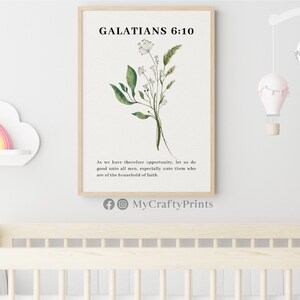 Galatians 6:10 Motivational Quotes Wall Art Christian Art - Etsy