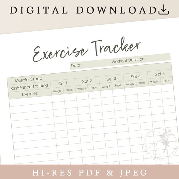 Fitness Planner - Etsy