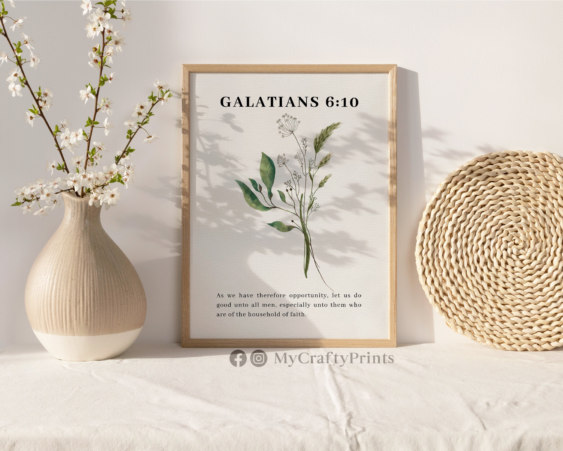 Galatians 6:10, Motivational Quotes Wall Art, Christian Art Prints ...