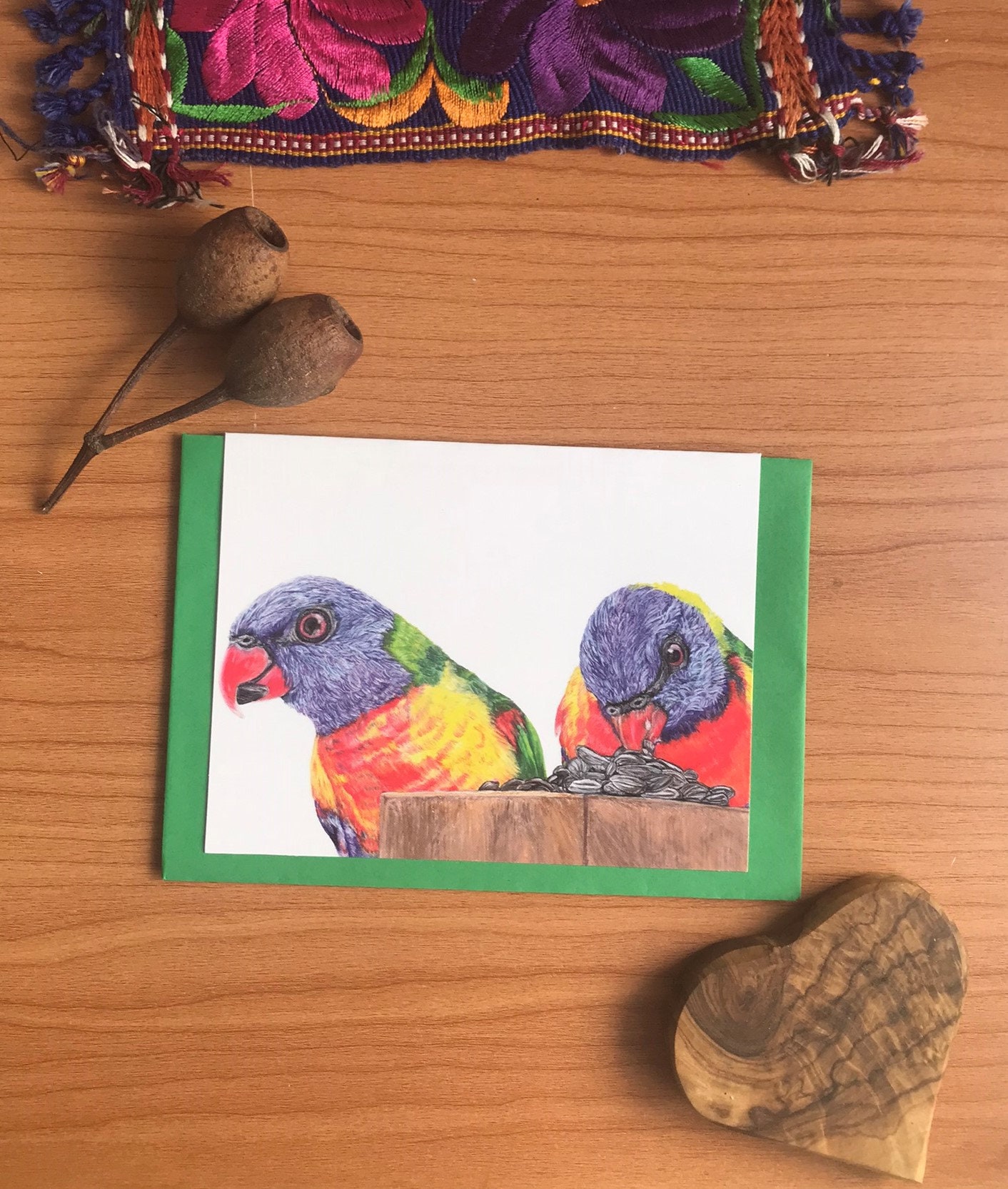 Rainbow Lorikeets Australian Native Bird Cards Blank - Etsy