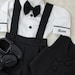 Personalized Boys 5 Pieces Black Ring Bearer Suit Set Boys Custom ...