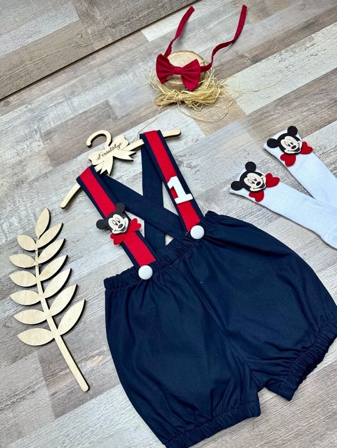 Boys Mickey Mouse Cake Smash Outfit Boys 1st Birthday Outfit Boys ...