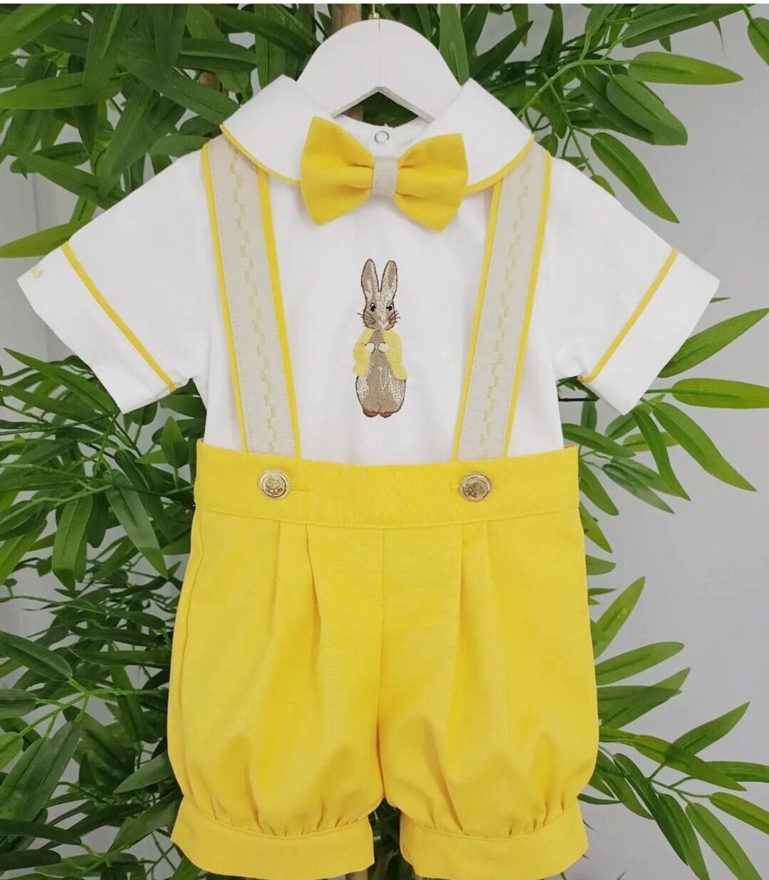 Personalized Baby Boys 1st Birthday Suit Set Custom Little Bunny Theme ...