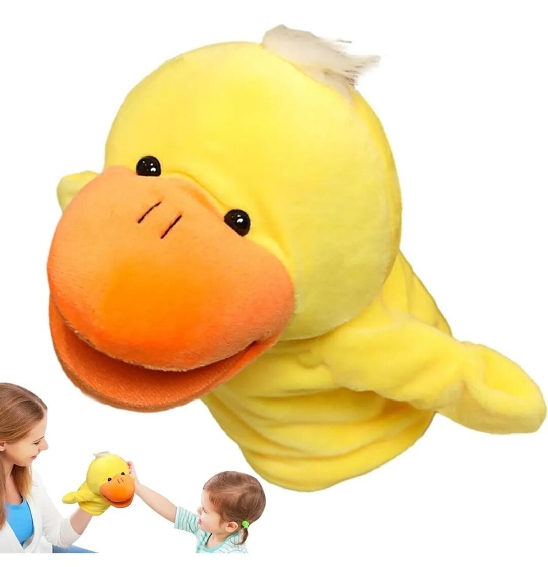 Kids Plush Animal Hand Puppets Chick Puppet Elephant Puppet Lamb Puppet ...