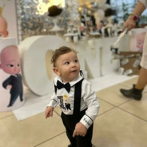 Personalized Boys 1st Birthday Boss Baby Outfit Custom Boss Baby Theme ...