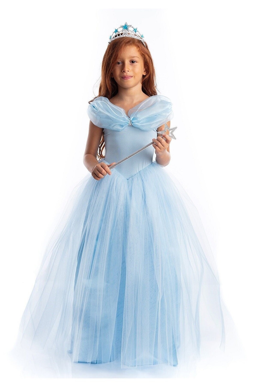 Custom Made Girls Toddlers Cinderella Birthday Princess Gown Blue ...