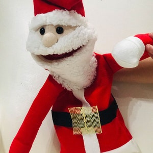 Handmade Christmas Santa Clause Hand Puppet Toy High Quality Santa Hand ...