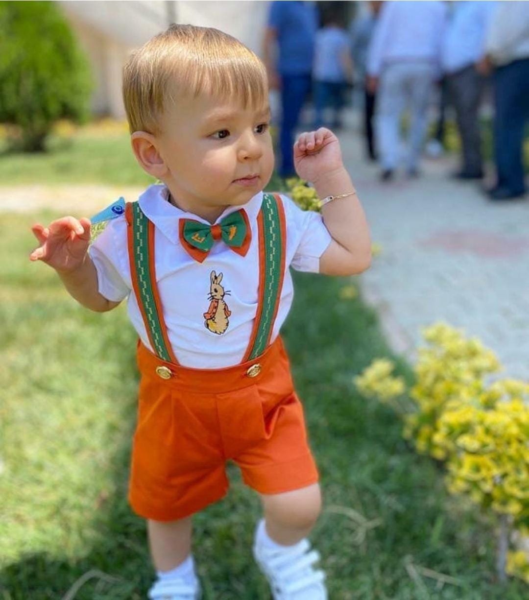 Personalized Boys 1st Birthday Suit Set Little Bunny Peter Rabbit Boy ...
