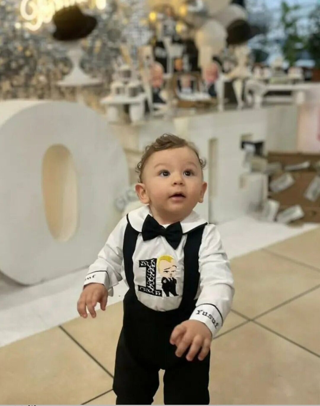 Personalized Boys 1st Birthday Boss Baby Outfit Custom Boss Baby Theme ...