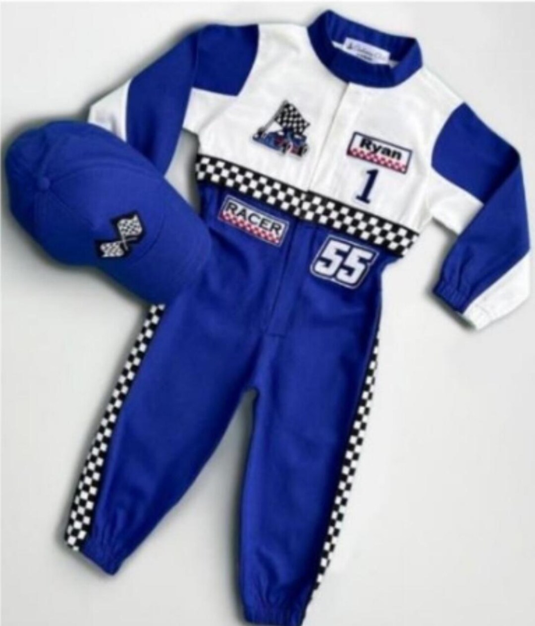 Fast One Birthday Racing Suit + Hat Race Car Birthday Toddler Racing ...