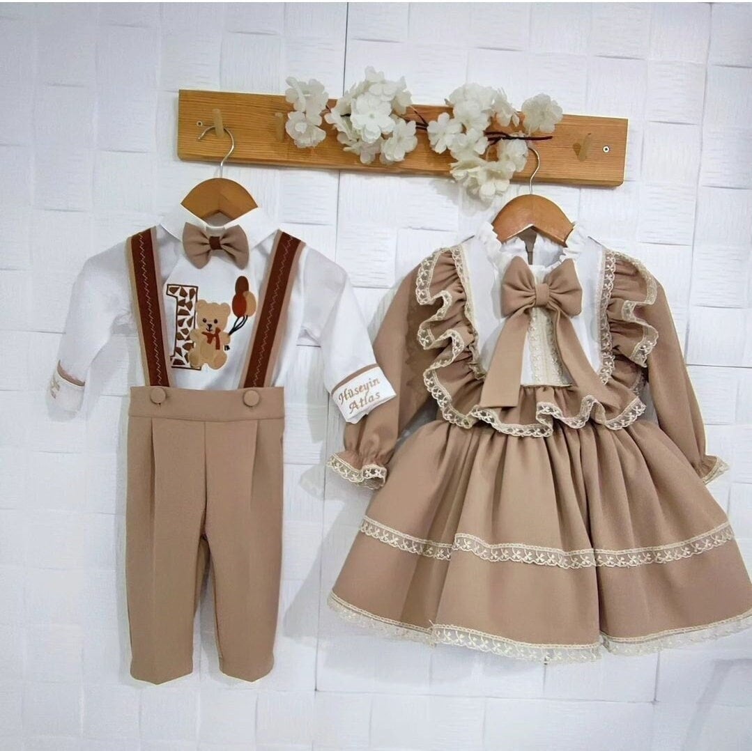 Matching Boys Girls Twins 1st Birthday Outfit Siblings 1st Birthday ...
