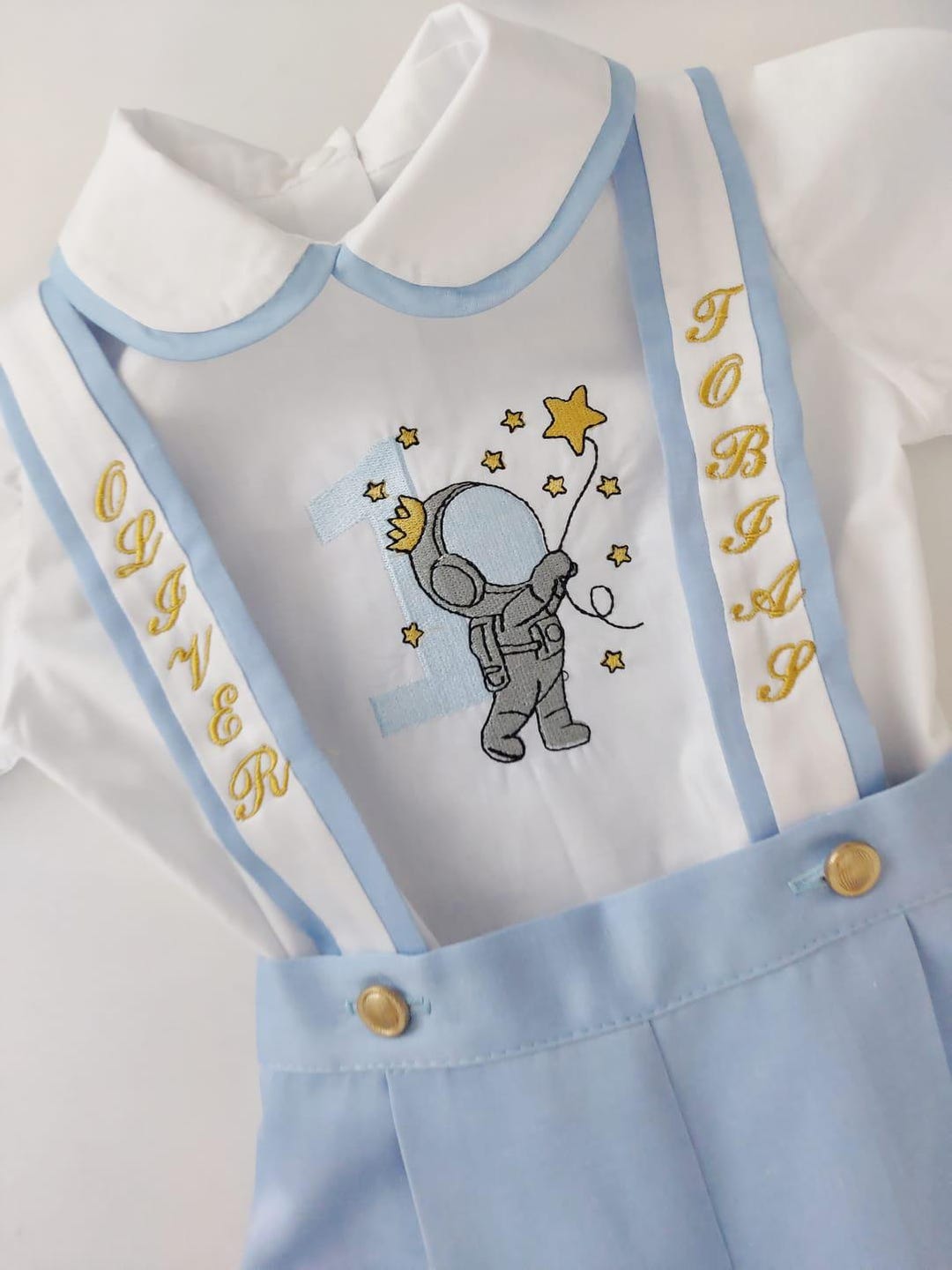 Boys Space 1st Birthday Astronaut Custom Outfit Toddler Space Nasa ...