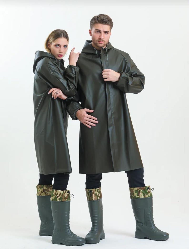 Multiple Color Unisex Long Raincoat BUY 2 and SAVE Light Men's Raincoat ...