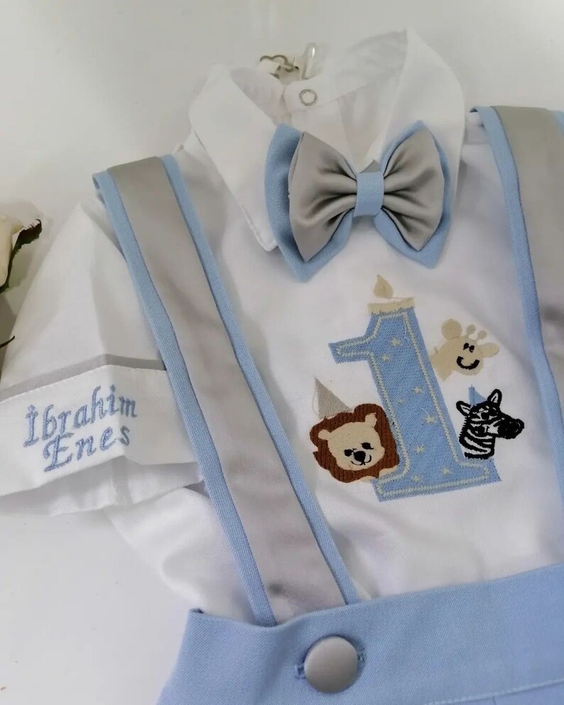 Personalized Baby Boys 1st Birthday Suit Set Custom Safari - Etsy