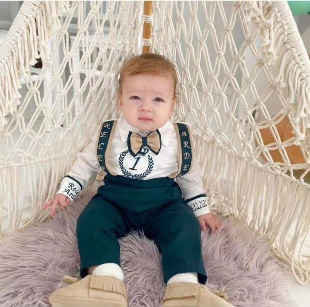 Personalized Baby Boys Clothes Toddler Milestones Birthday Boys 1st ...