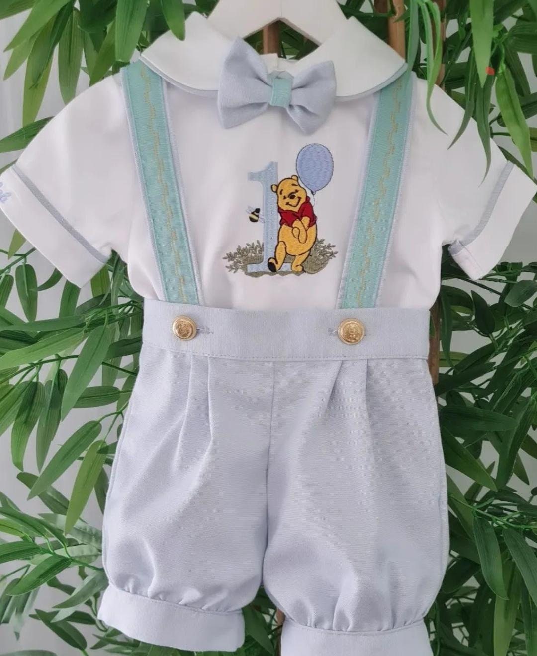 Personalized Pooh Winnie Bear Embroidered Boy's Clothing Set Special ...