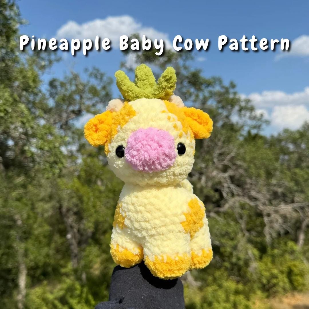 Pineapple Baby Cow Crochet Pattern - Etsy