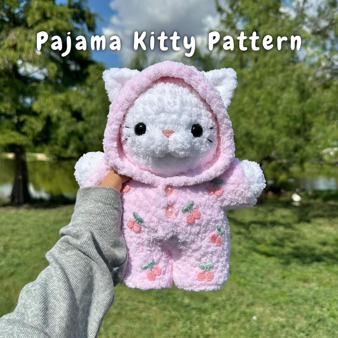 Pajama Kitty Crochet Pattern | Kitty + Pajama - Etsy