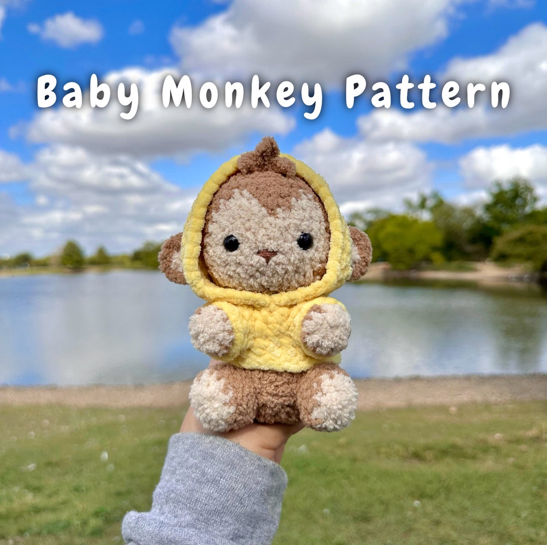 Hoodie Baby Monkey Crochet Pattern - Etsy