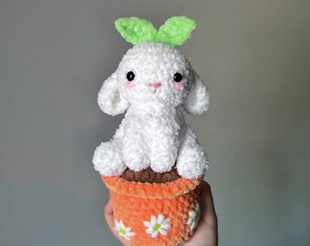 Crochet Baby Bunny in Teddy Bear Onesie Plushie - Etsy
