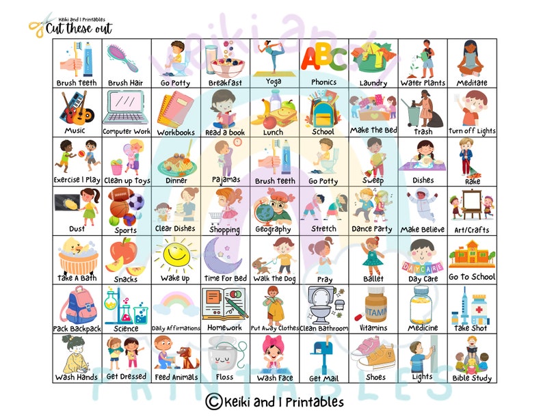 Daily Responsibilities Chore Chart, Kids to Do List, Daily Routine ...