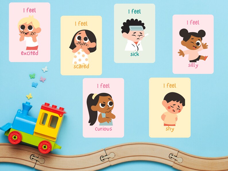 Emotion Flashcards, Feelings Flash Cards, Montessori Toys, Homeschool ...