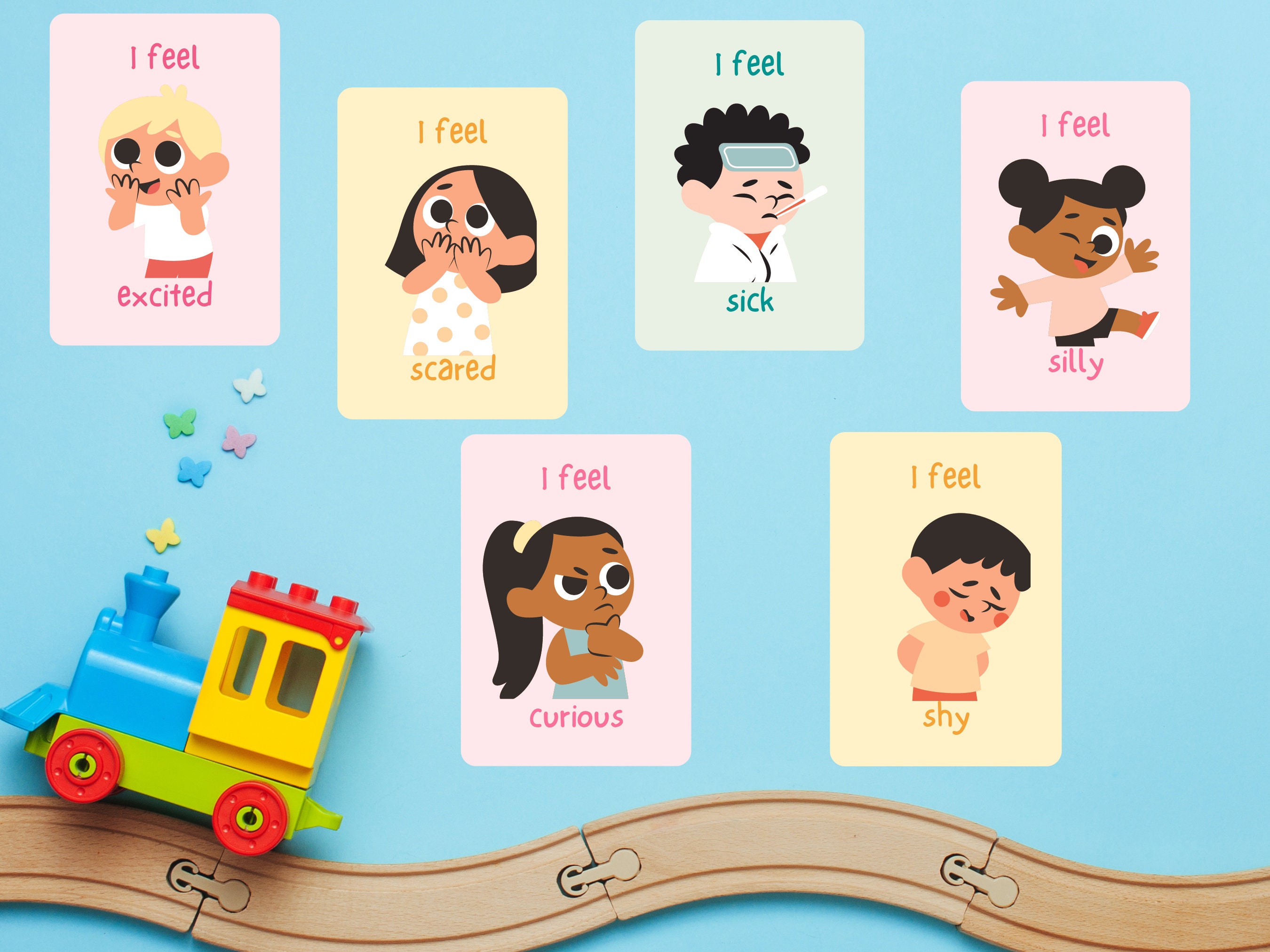 Emotion Flashcards, Feelings Flash Cards, Montessori Toys, Homeschool ...