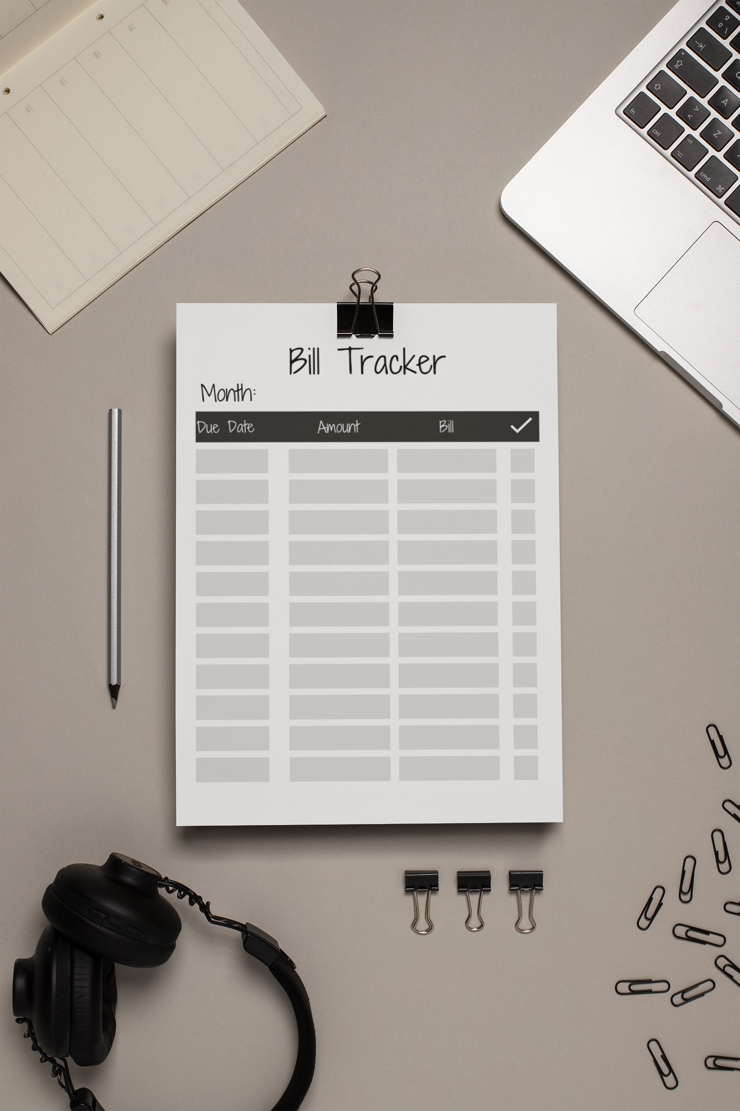 Bill Tracker, Digital Bill Tracker, Printable Monthly Bill Tracker ...
